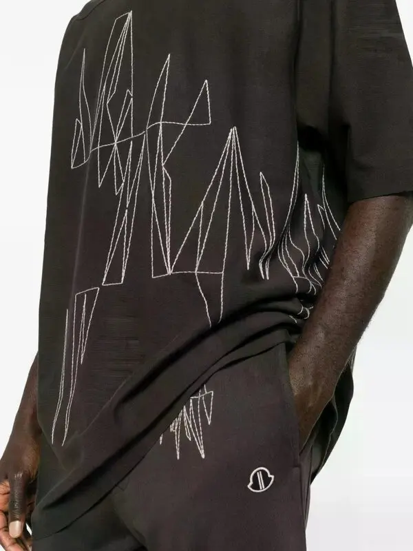 Moncler Jumbo Knit Graphic T-shirt - Brown