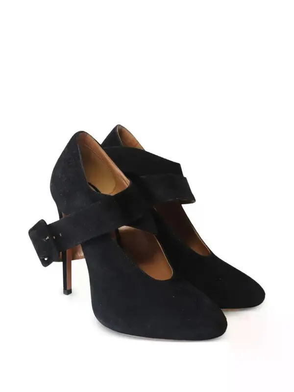 Alaïa Cross-strap Suede Pumps