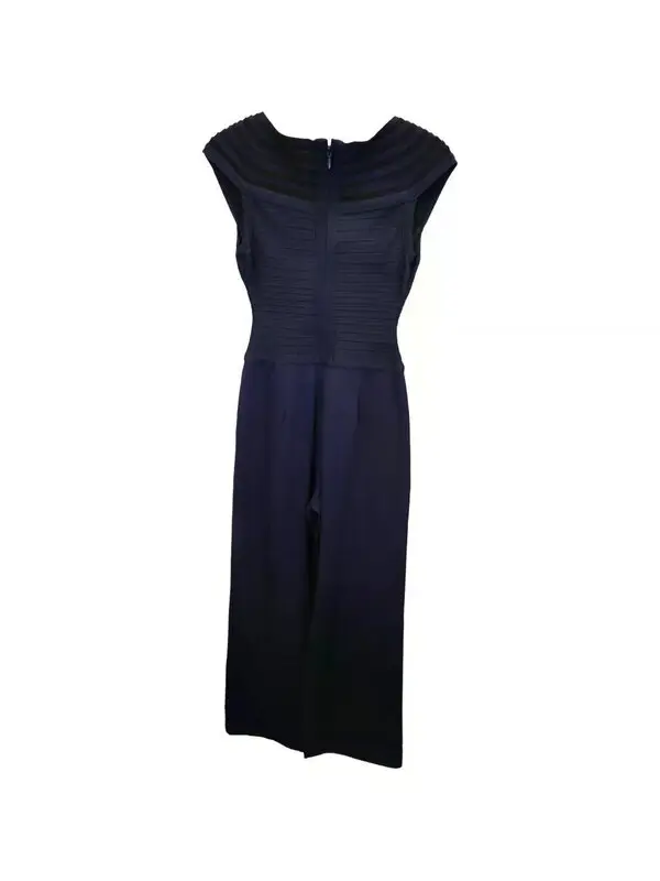 Herve Leger Striped V-neck Jumpsuit