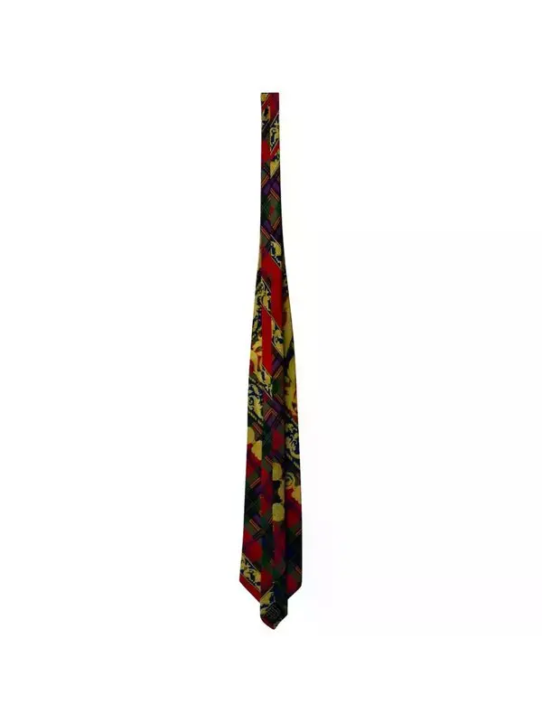 Versace Tartan Silk Neck Tie