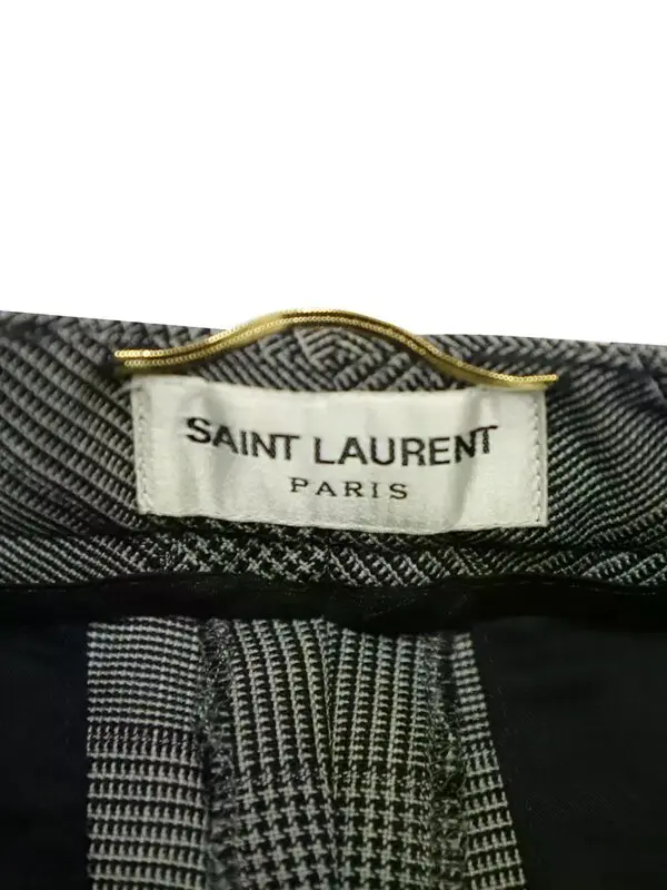 Saint Laurent Checked Slim-leg Trousers
