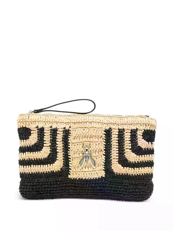 Patrizia Pepe Raffia Patterned Clutch