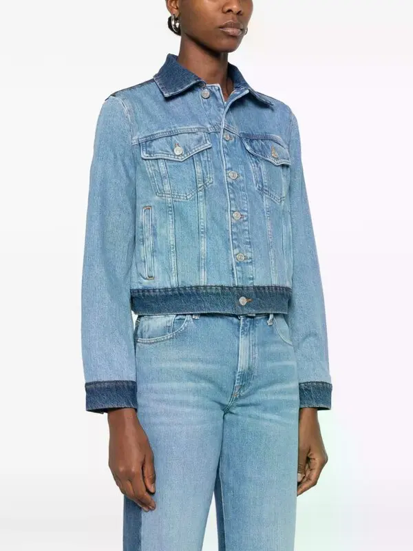 7 For All Mankind Buttoned Denim Jacket