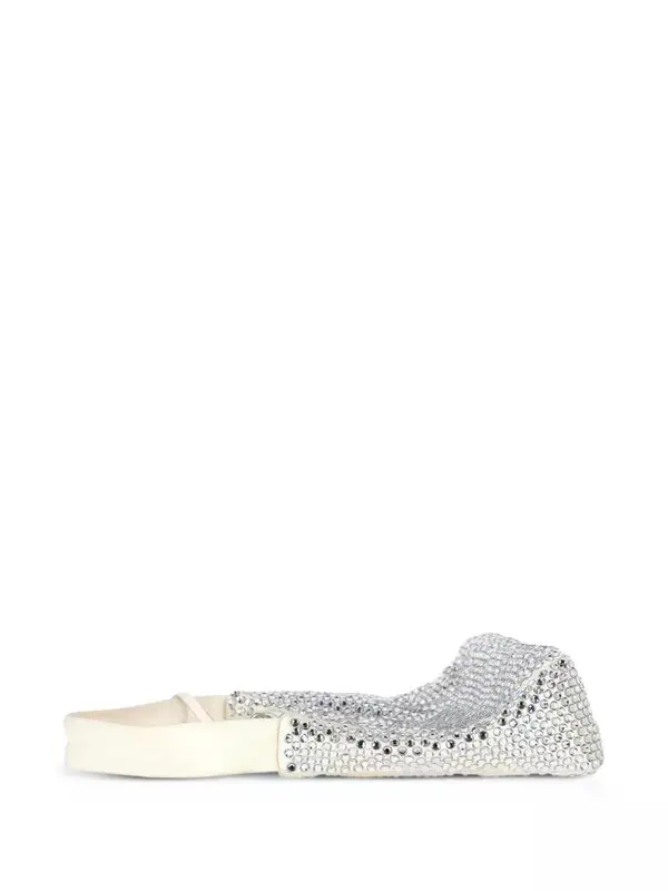 Prada 2000 Crystal-embellished Re-edition 2000 Shoulder Bag - Neutrals
