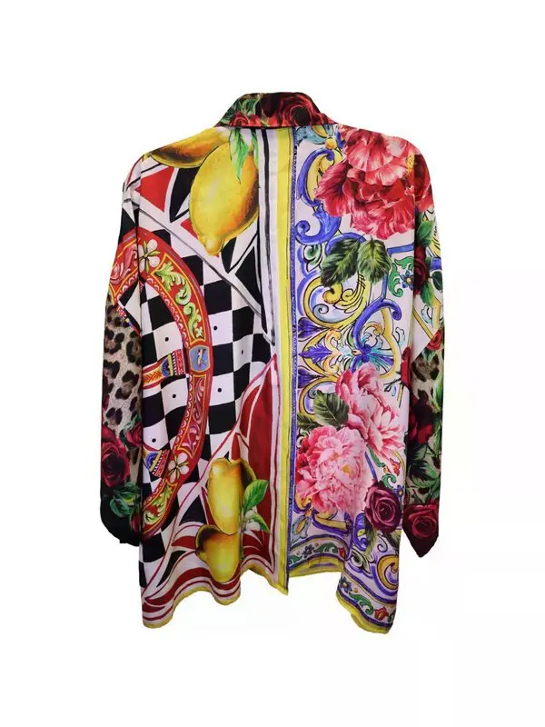 Dolce & Gabbana Silk Patchwork Blouse