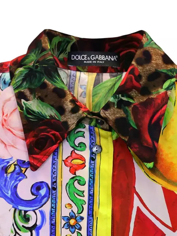 Dolce & Gabbana Silk Patchwork Blouse