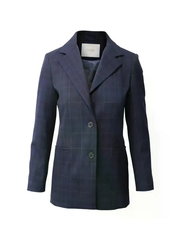 Maje Plaid Single-breasted Blazer