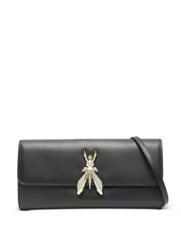 Patrizia Pepe Leather Clutch With Appliqué Detail