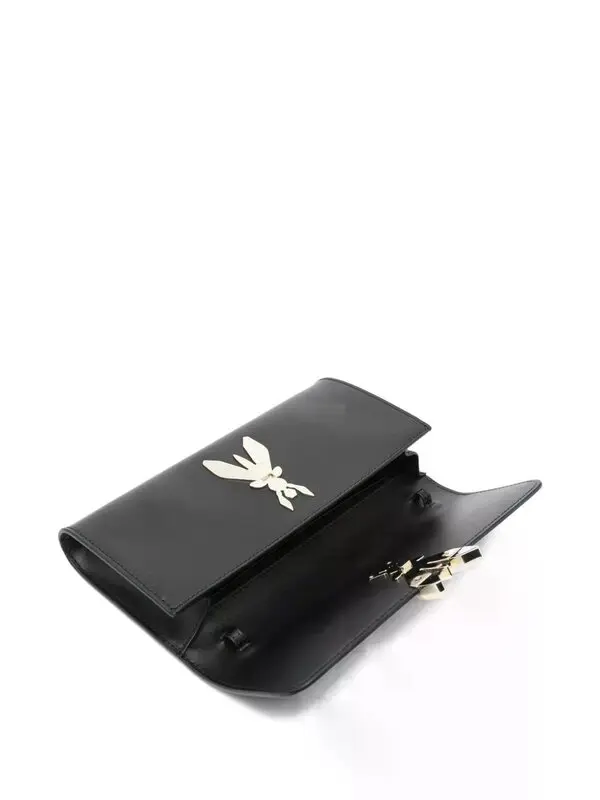 Patrizia Pepe Leather Clutch With Appliqué Detail
