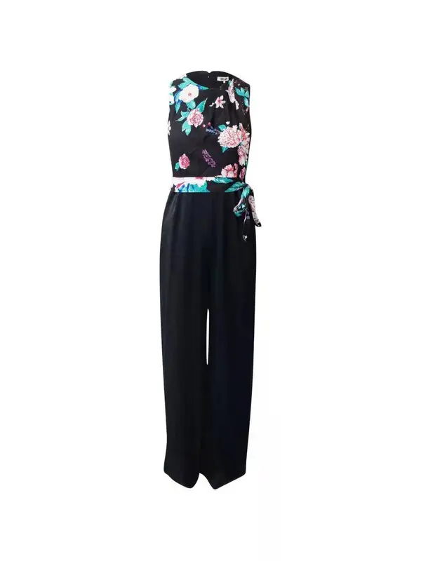 Diane Von Furstenberg Vivian Floral-print Jumpsuit - Black