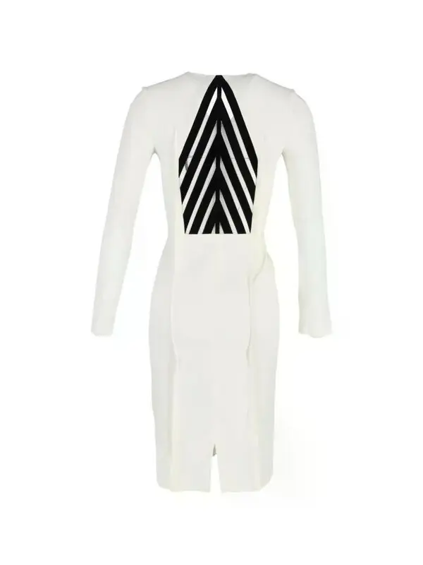 Roland Mouret Front-zip Long-sleeve Midi Dress