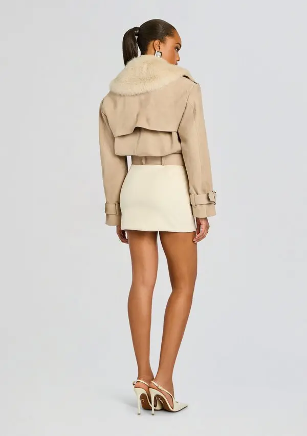 Retrofete Rubee Suede Coat - Khaki