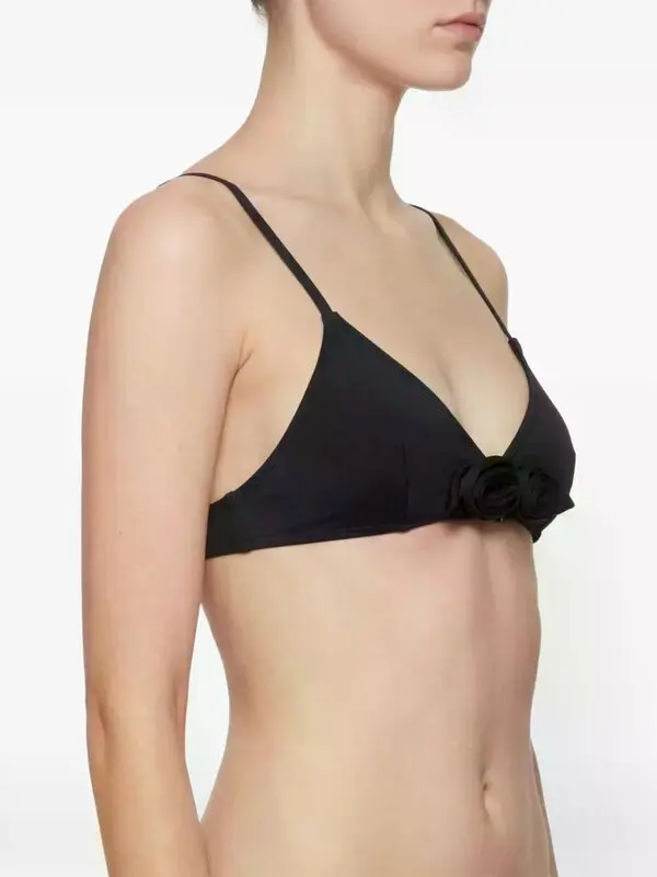 Coperni Rosette-detail Bikini Top - Black