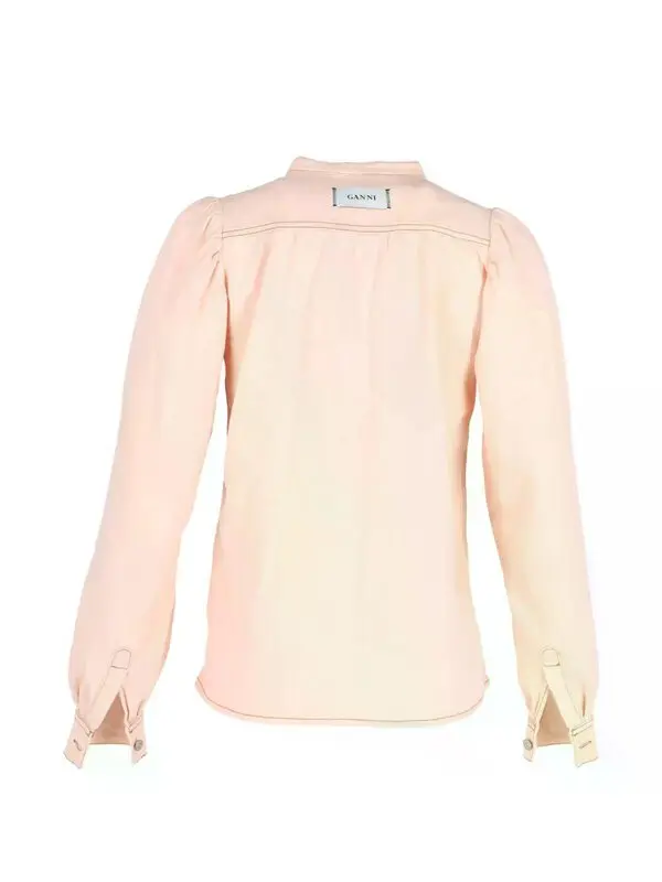 GANNI Buttoned Long-sleeve Top
