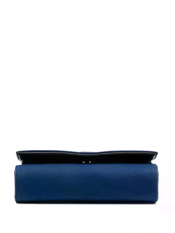 Saint Laurent 2018 Small Star Embroidered Canvas Monogram Kate Crossbody Bag - Blue