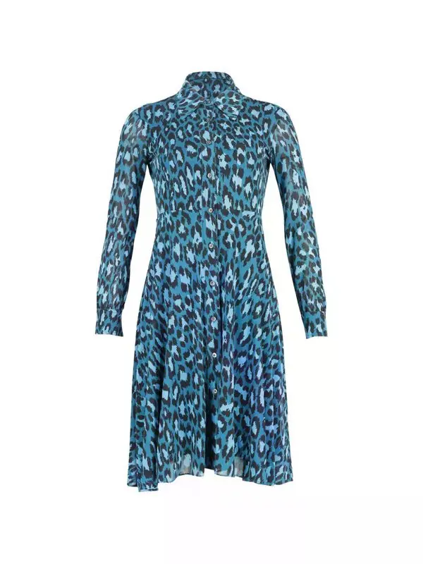 Diane Von Furstenberg Vintage Leopard-print Button-down Dress