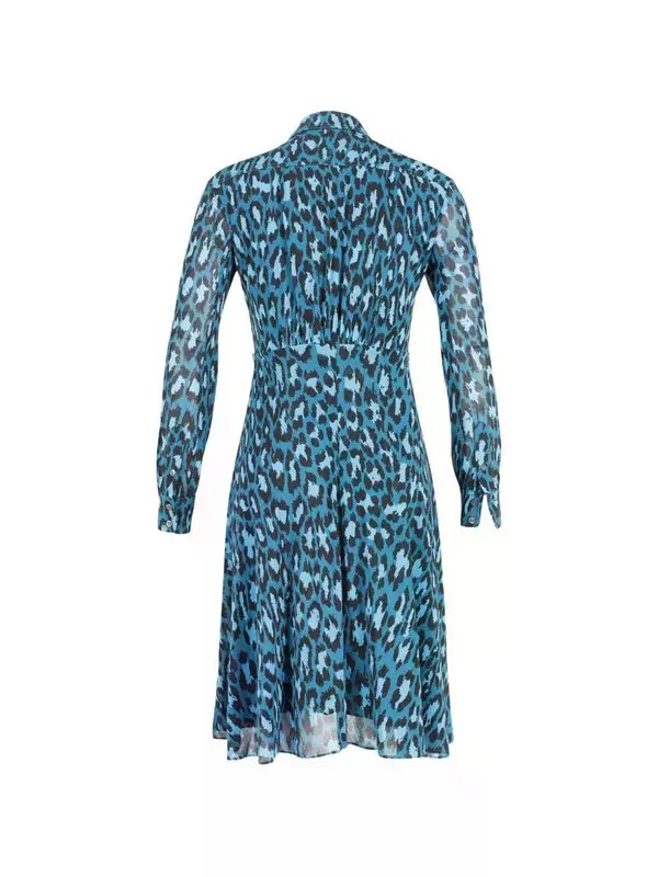 Diane Von Furstenberg Vintage Leopard-print Button-down Dress