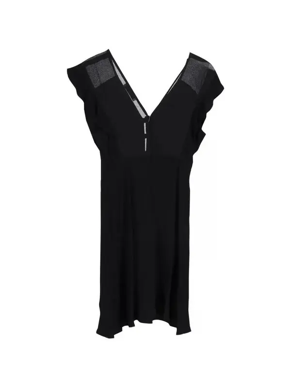 Sandro V-neck Ruffle Dress