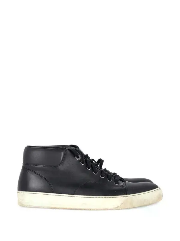 LANVIN Mid-top Leather Sneakers