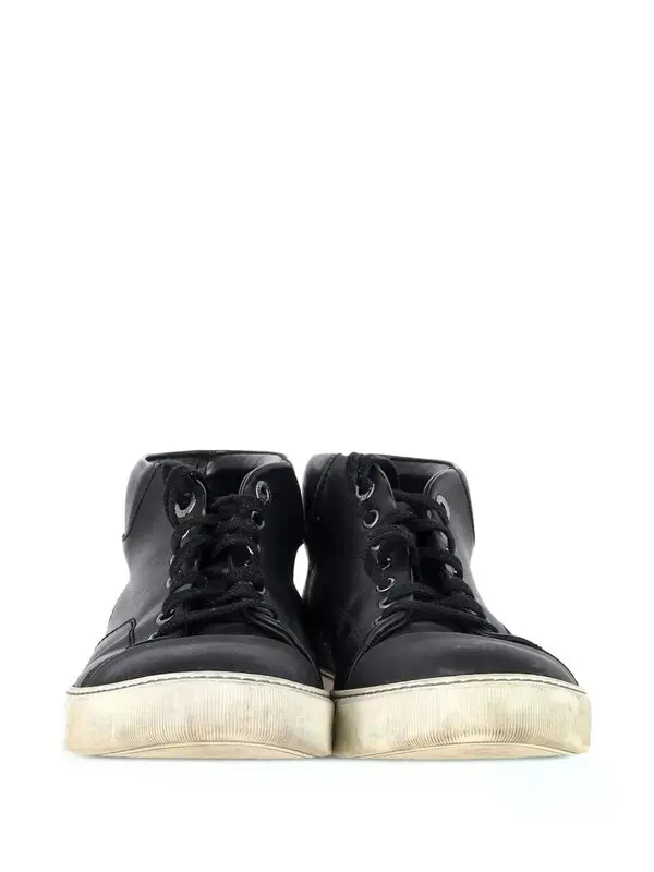 LANVIN Mid-top Leather Sneakers