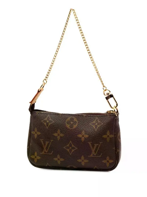 LOUIS VUITTON 2006 Monogram Mini Pochette Accessoires - Brown