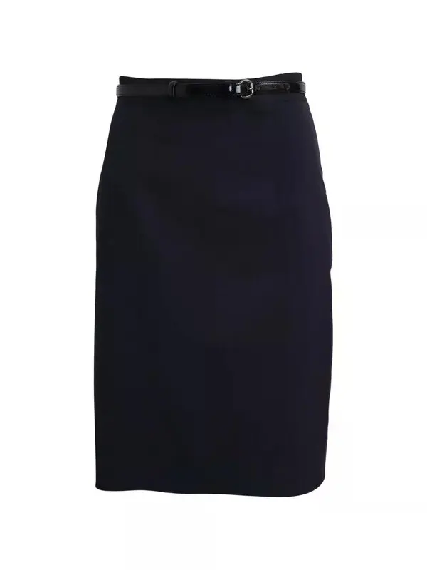 Moschino Pleated Belt Pencil Skirt
