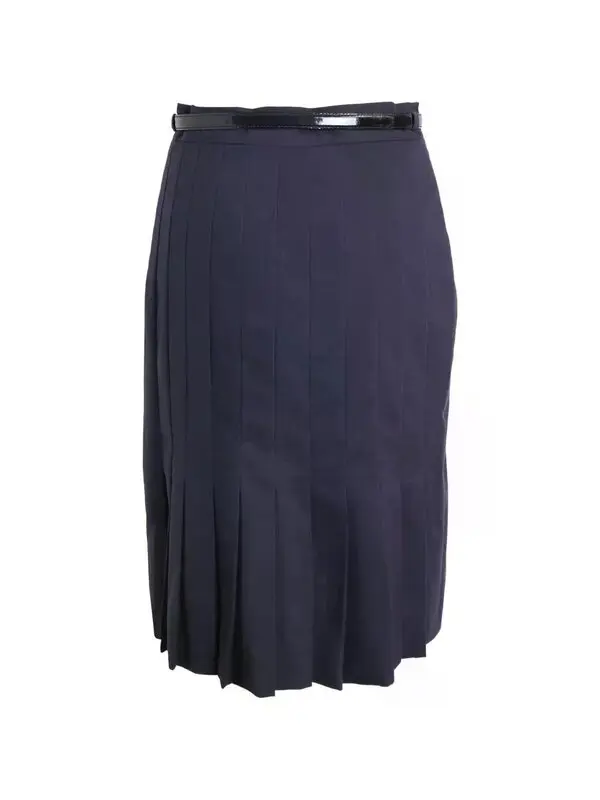Moschino Pleated Belt Pencil Skirt
