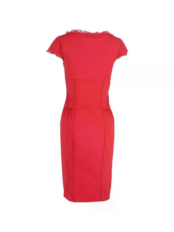 open lace back dress Louise Short Sleeve Pleated Midi Dress main image 0