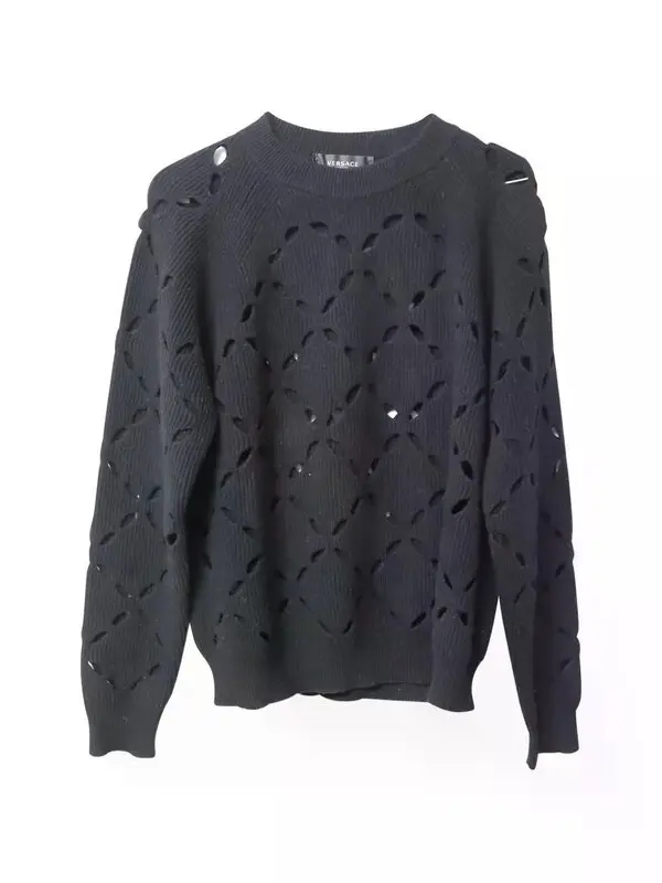 Versace Cut-out Detail Crew-neck Sweater