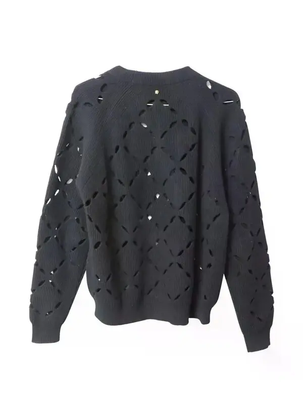 Versace Cut-out Detail Crew-neck Sweater