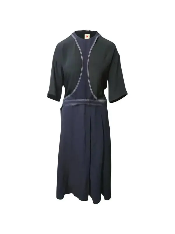 Marni Paneled Midi Dress - Blue