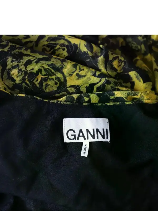 GANNI Square-neck Blouse