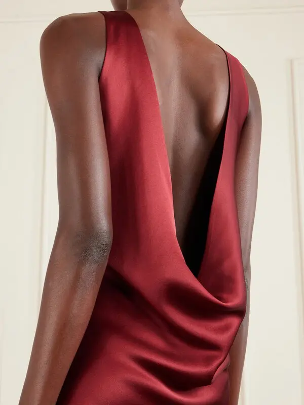 Kiki De Montparnasse Welcome Back Backless Silk-charmeuse Mini Dress