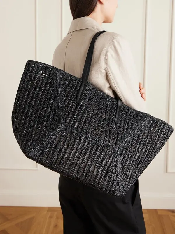 Brunello Cucinelli Leather-trimmed Woven Tote