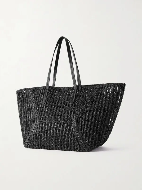 Brunello Cucinelli Leather-trimmed Woven Tote