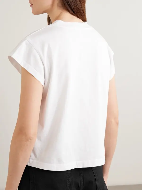 AGOLDE Bryce Cotton-jersey T-shirt - White