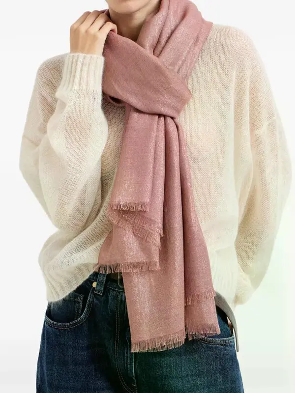 Brunello Cucinelli Sparkling Scarf - Pink