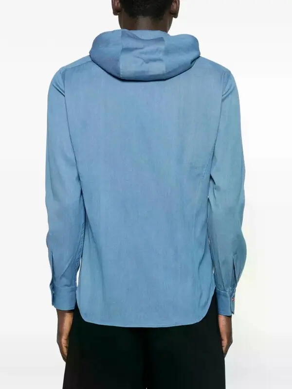 Kiton Mariano Hooded Shirt - Blue