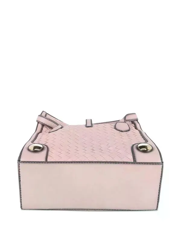 Bottega Veneta Monaco Leather Woven Tote Bag - Pink