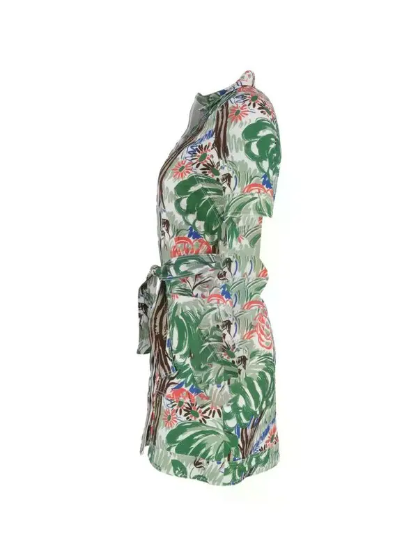 Victoria Beckham Button-front Printed Dress