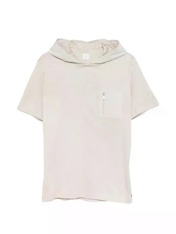 Eleventy Hooded Zipped-pocket T-shirt
