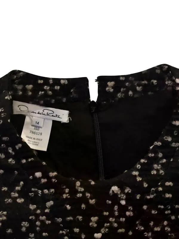 Oscar De La Renta Dotted Wool Dress
