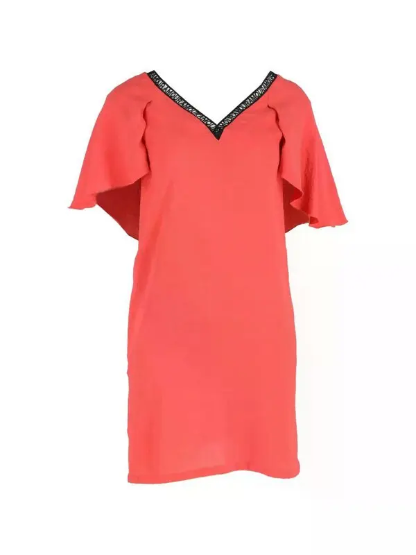 Maje Flutter-sleeve V-neck Mini Dress