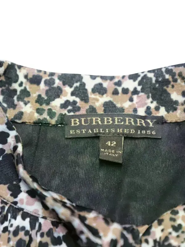 Burberry Printed Lace-up Midi Dress