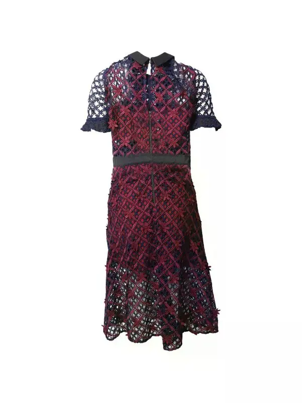 SELF-PORTRAIT Lace Flower Midi Dress