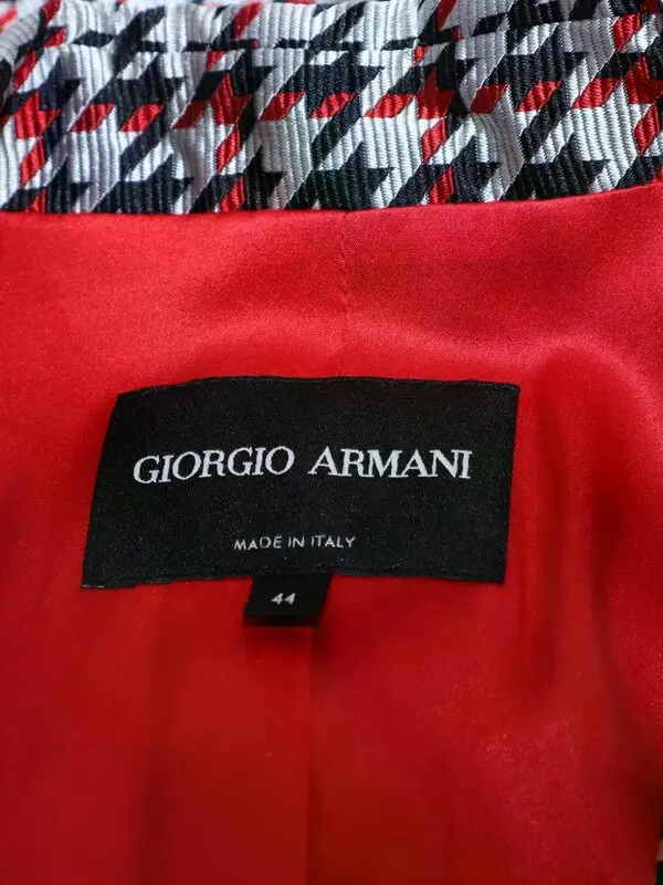 Giorgio Armani Houndstooth-pattern Silk Blazer