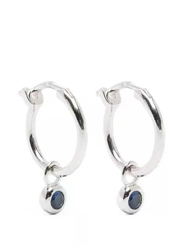 MISSOMA Tennis Charm Mini Hoop Earrings - Silver