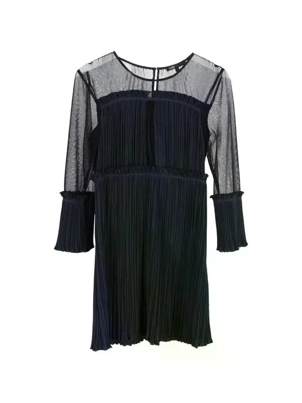 Maje Sheer-sleeve Mini Dress