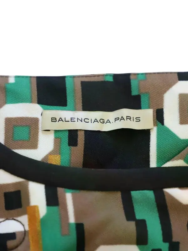 Balenciaga Graphic-pattern Mini Dress