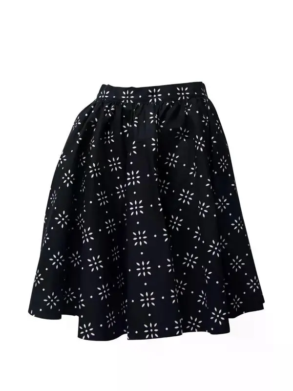 MSGM Flower-pattern A-line Skirt